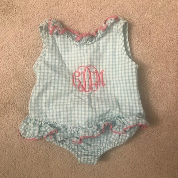 Swim | Southern Tots Gingham Swimsuit 2t Cdm Monogram | Poshmark